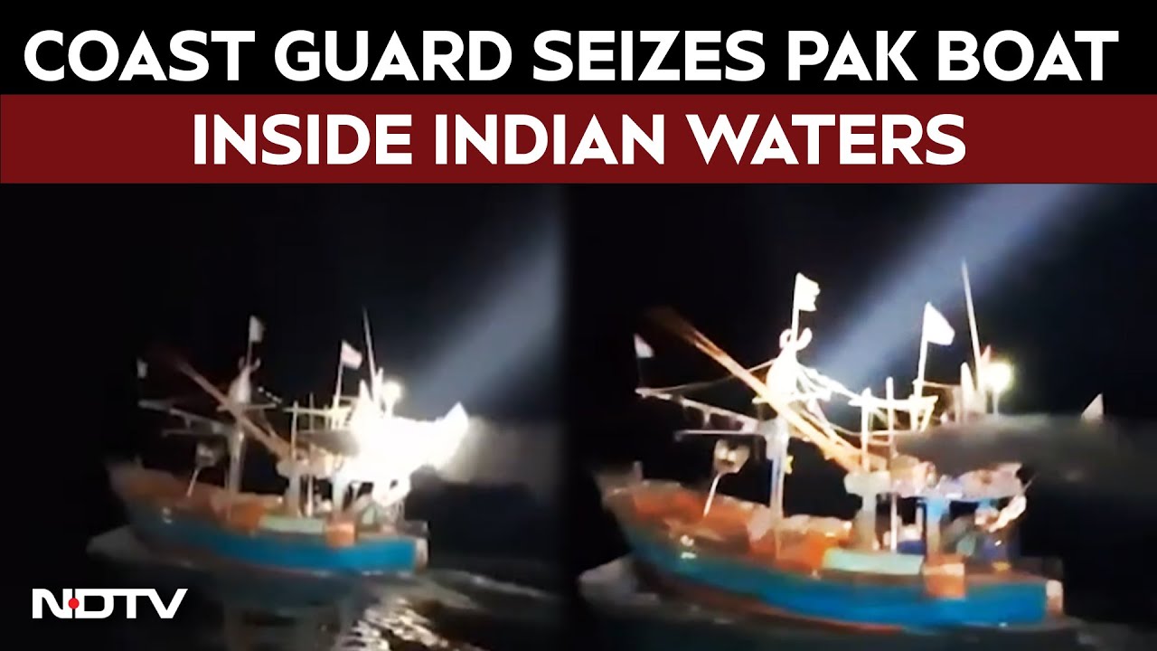 Pakistan boat captured | Coast Guard seizes Pak boat with 9 crew ...