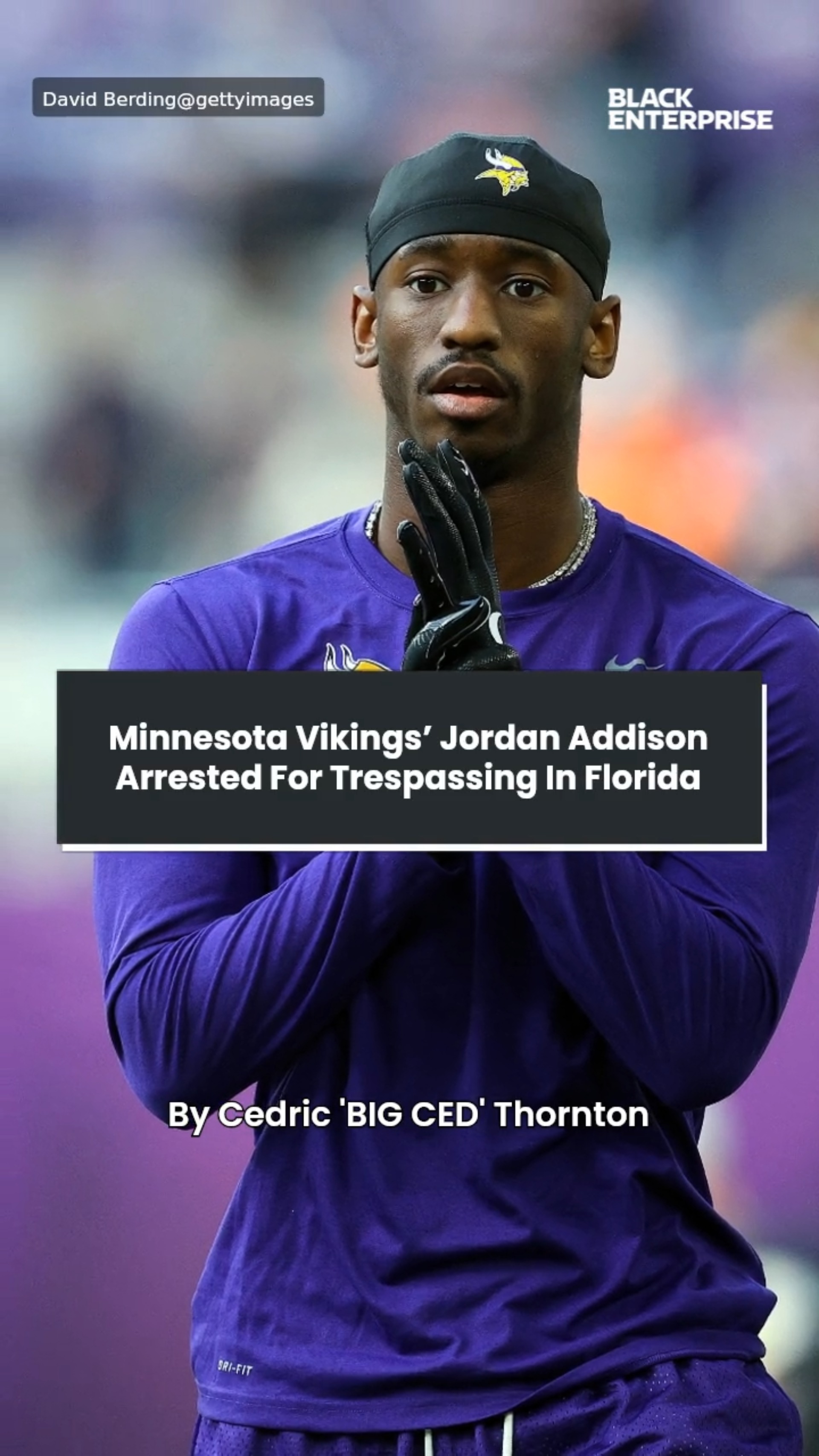 Minnesota Vikings' Jordan Addison arrested for trespassing in Florida
