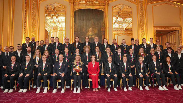 Princess of Wales hosts World Cup winners England