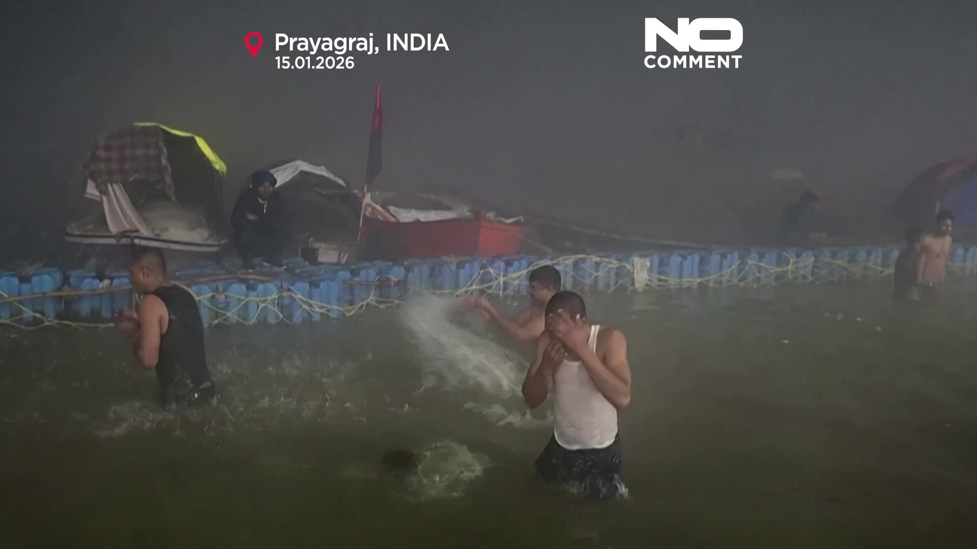 Thousands of Hindu devotees take holy dip at Sangam during Magh Mela ...