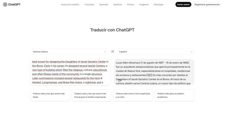 ¿Adiós al Traductor de Google?: ChatGPT Translate ya está disponible y ...