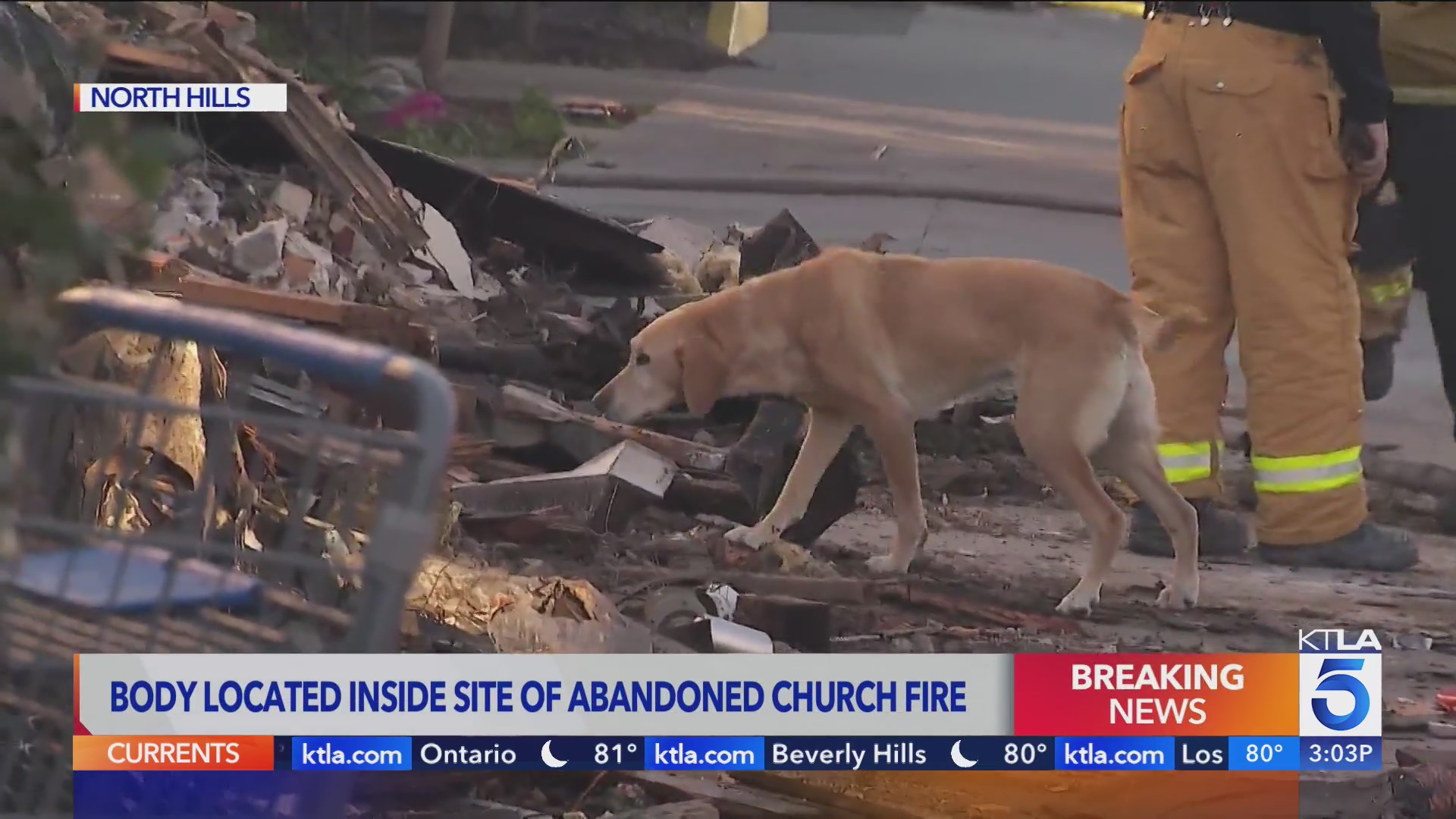 Body found in rubble of church destroyed by fire