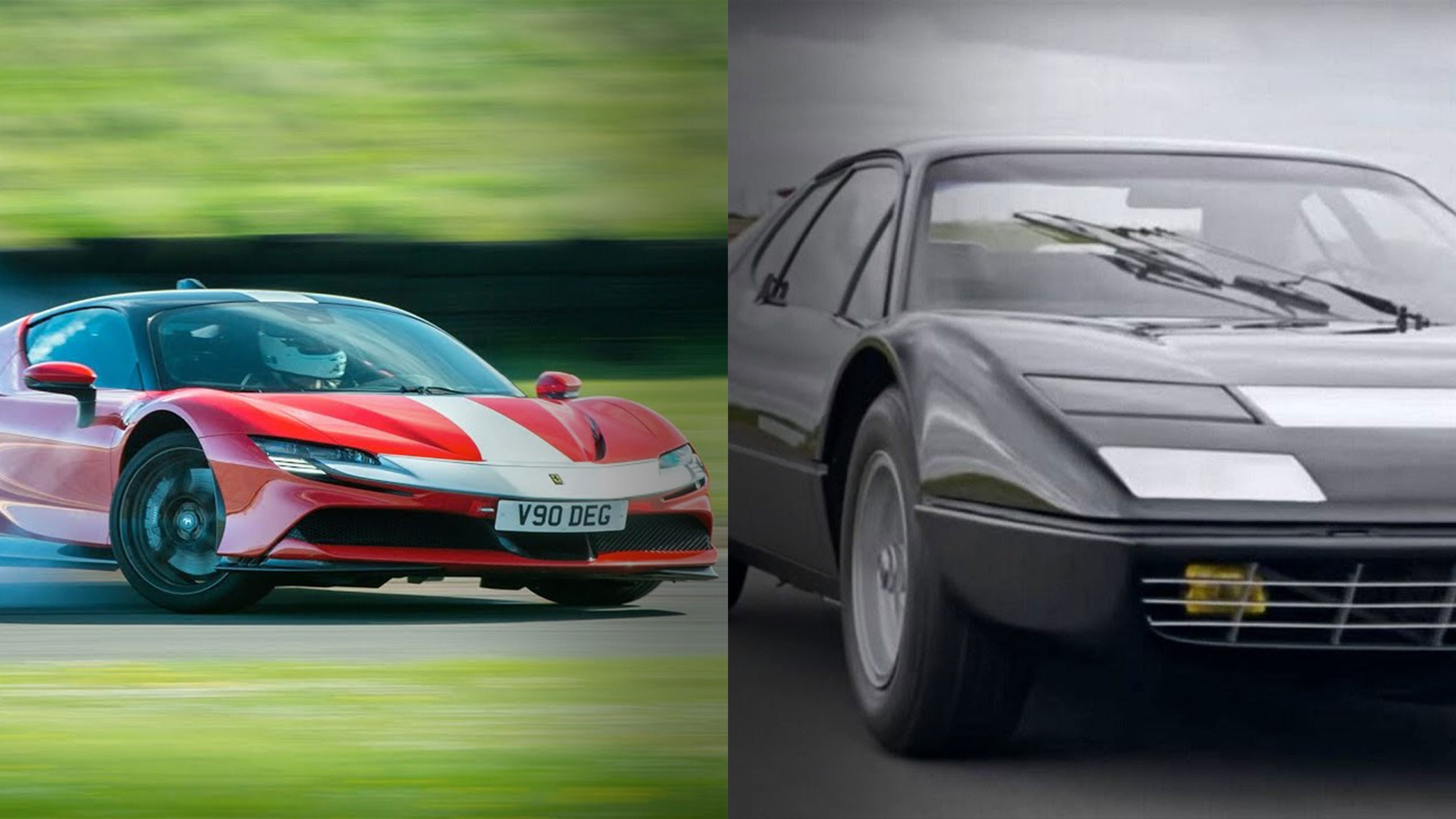 Ferrari SF90 v/s Ferrari 365 GT4 BB