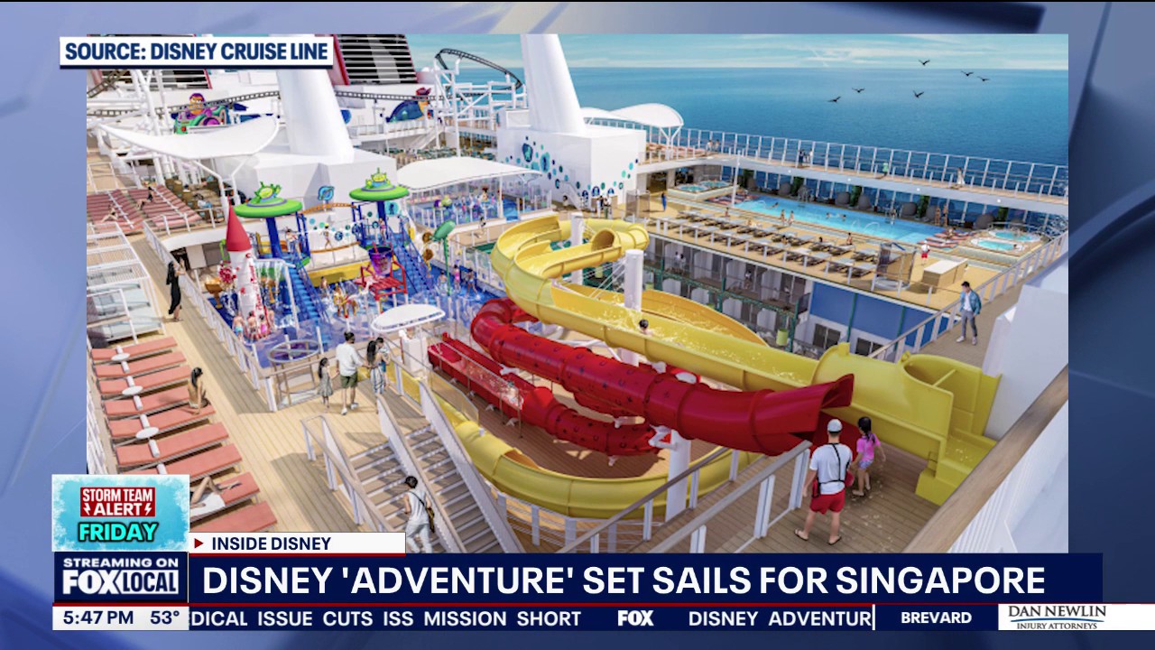 Disney Adventure cruise ship departs Florida for Asia on global tour