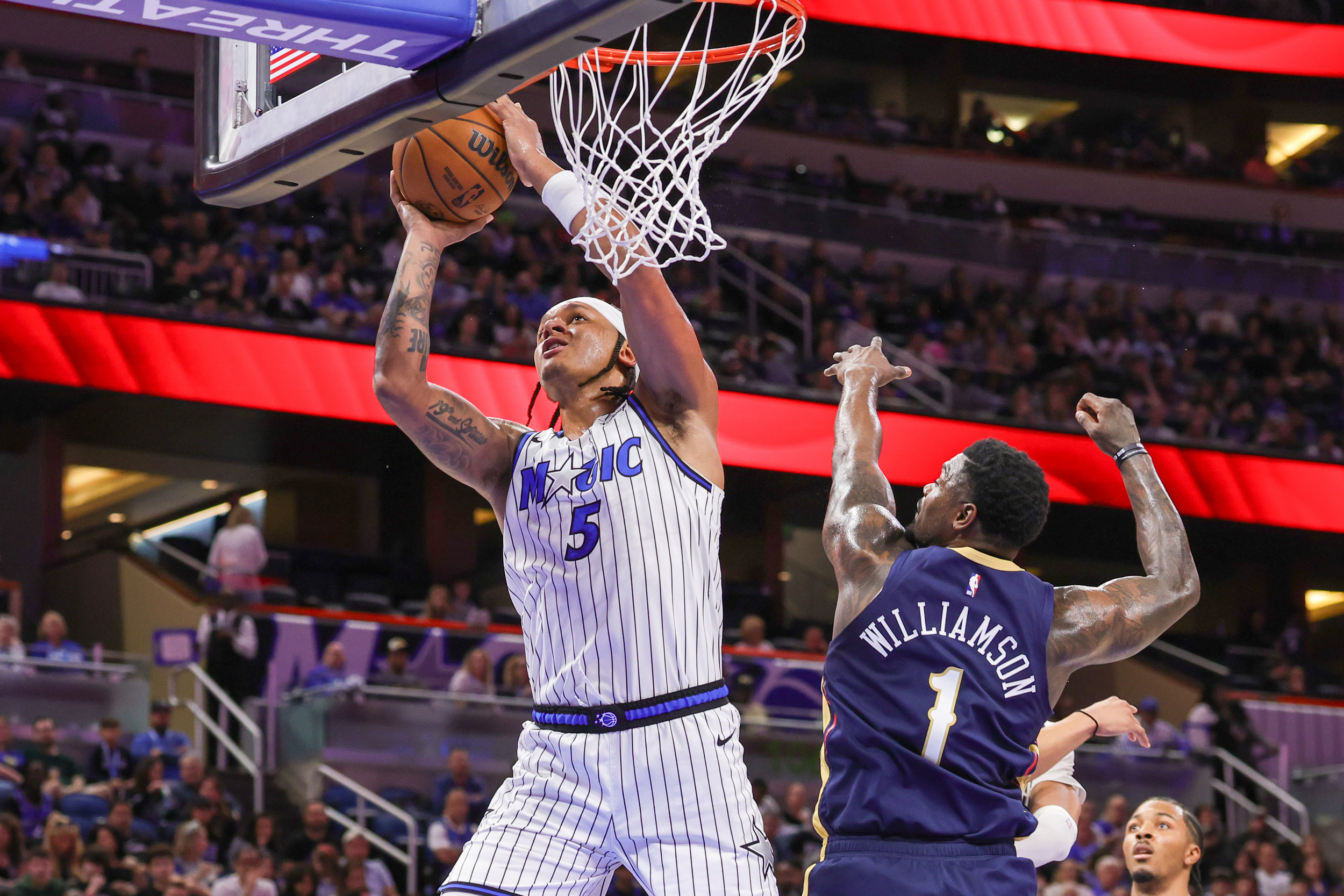 Paolo Banchero had a perfect reaction to Anthony Black’s viral dunk