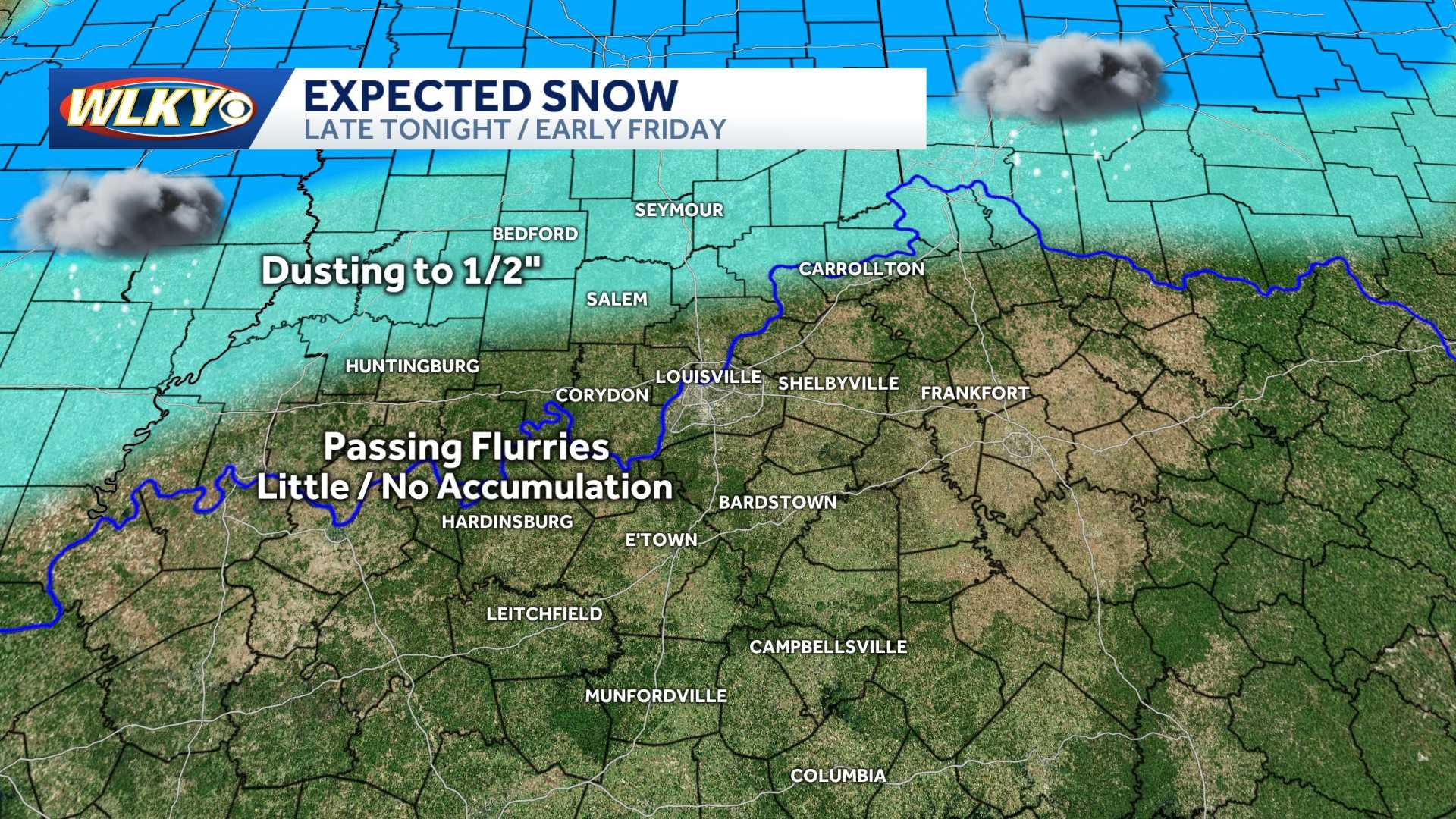 Impact Weather: Couple light snow chances Friday