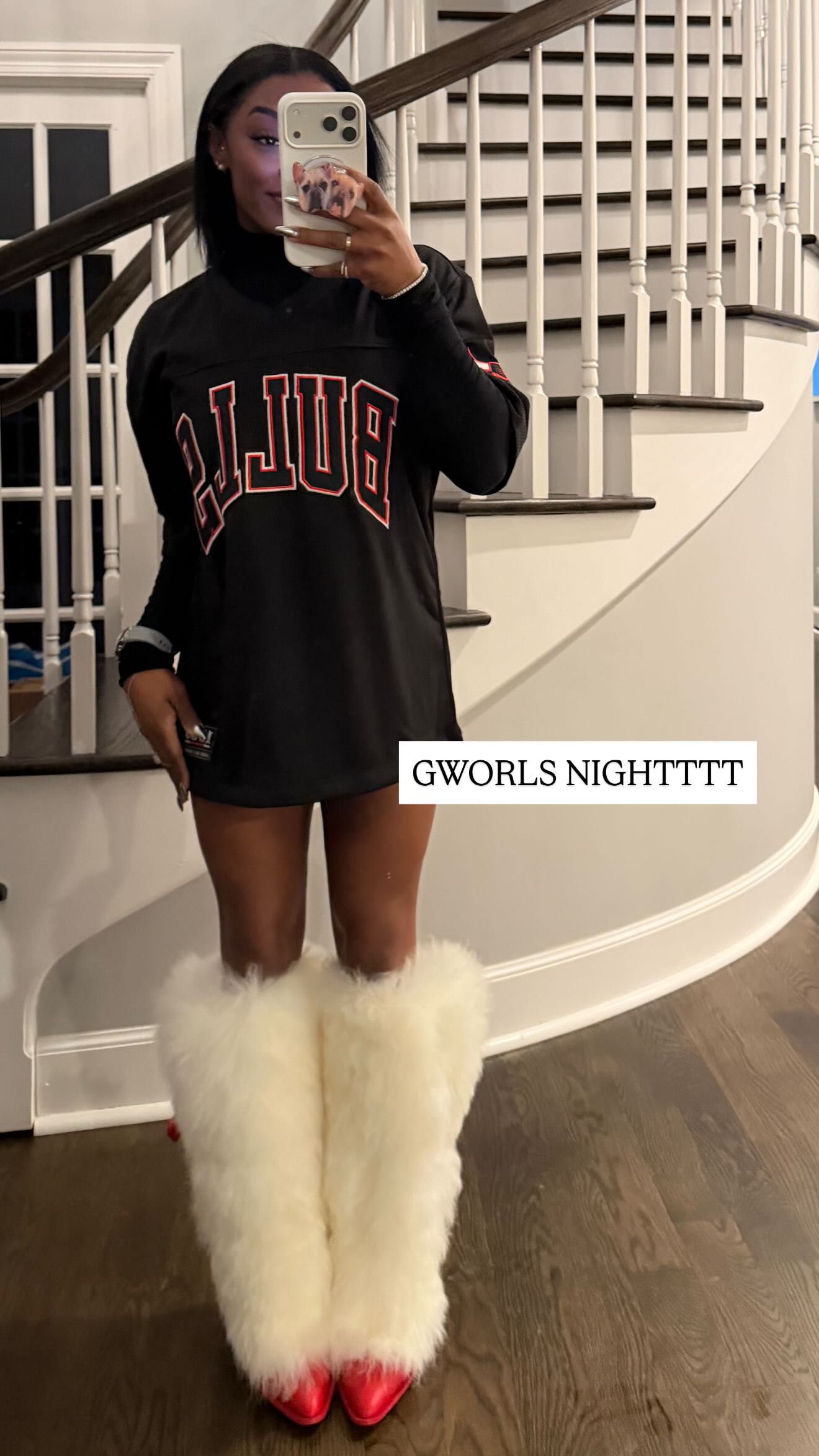 Simone Biles pairs $650 furry Ugg heels with an Hermès Kelly bag for ...