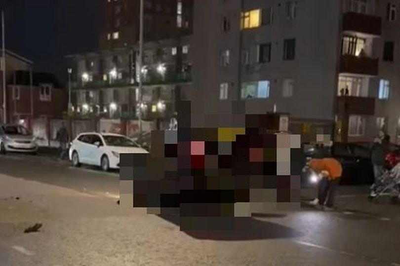 Car flipped over onto roof in dramatic crash in 20mph zone