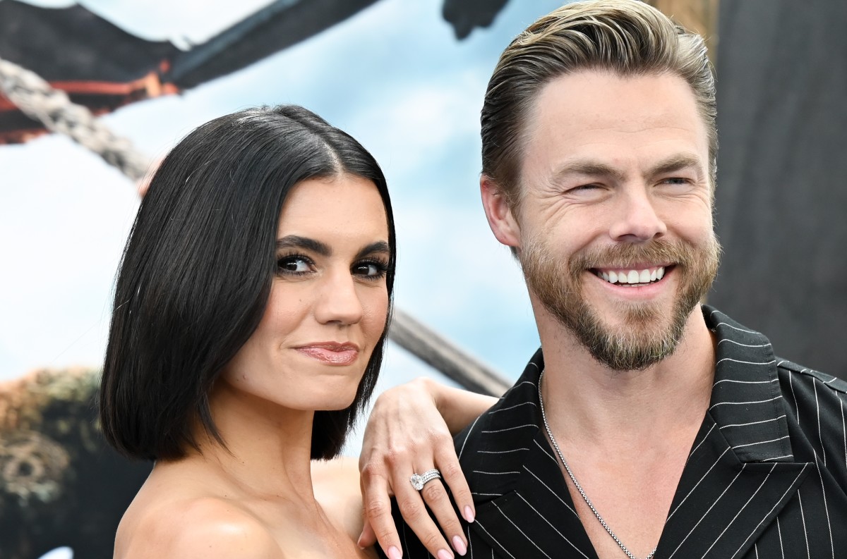 Derek Hough & Hayley Erbert spotted with baby for first time in public