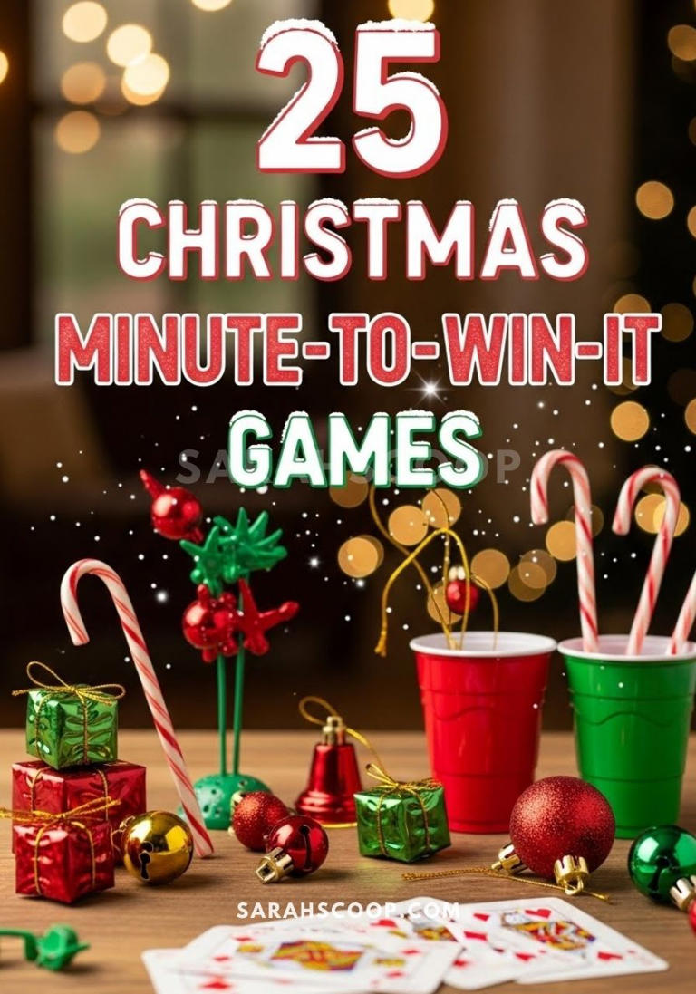 25 Christmas minute-to-win-it games using stuff you already have