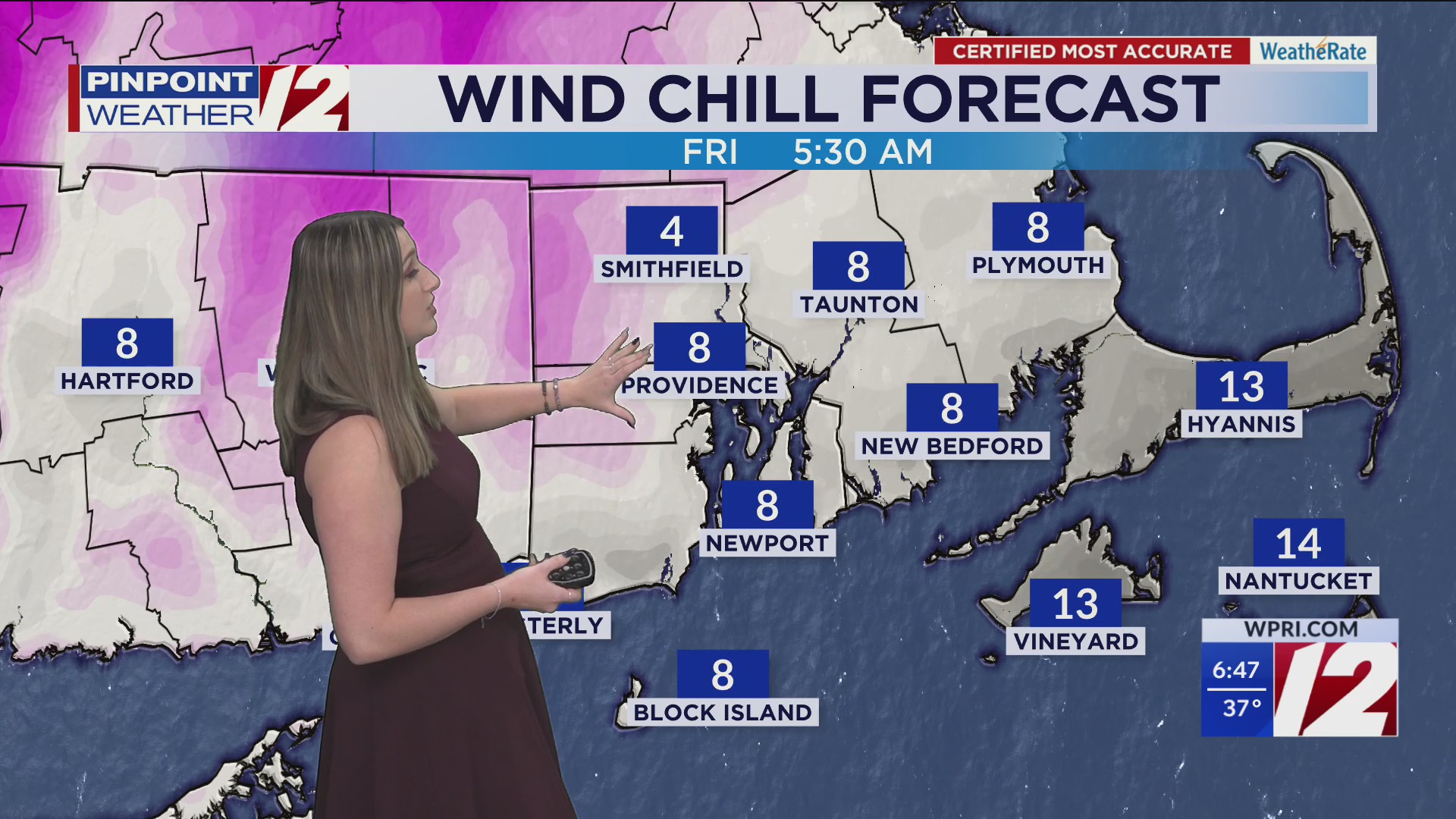 WPRI 12 weather forecast 1/15/25
