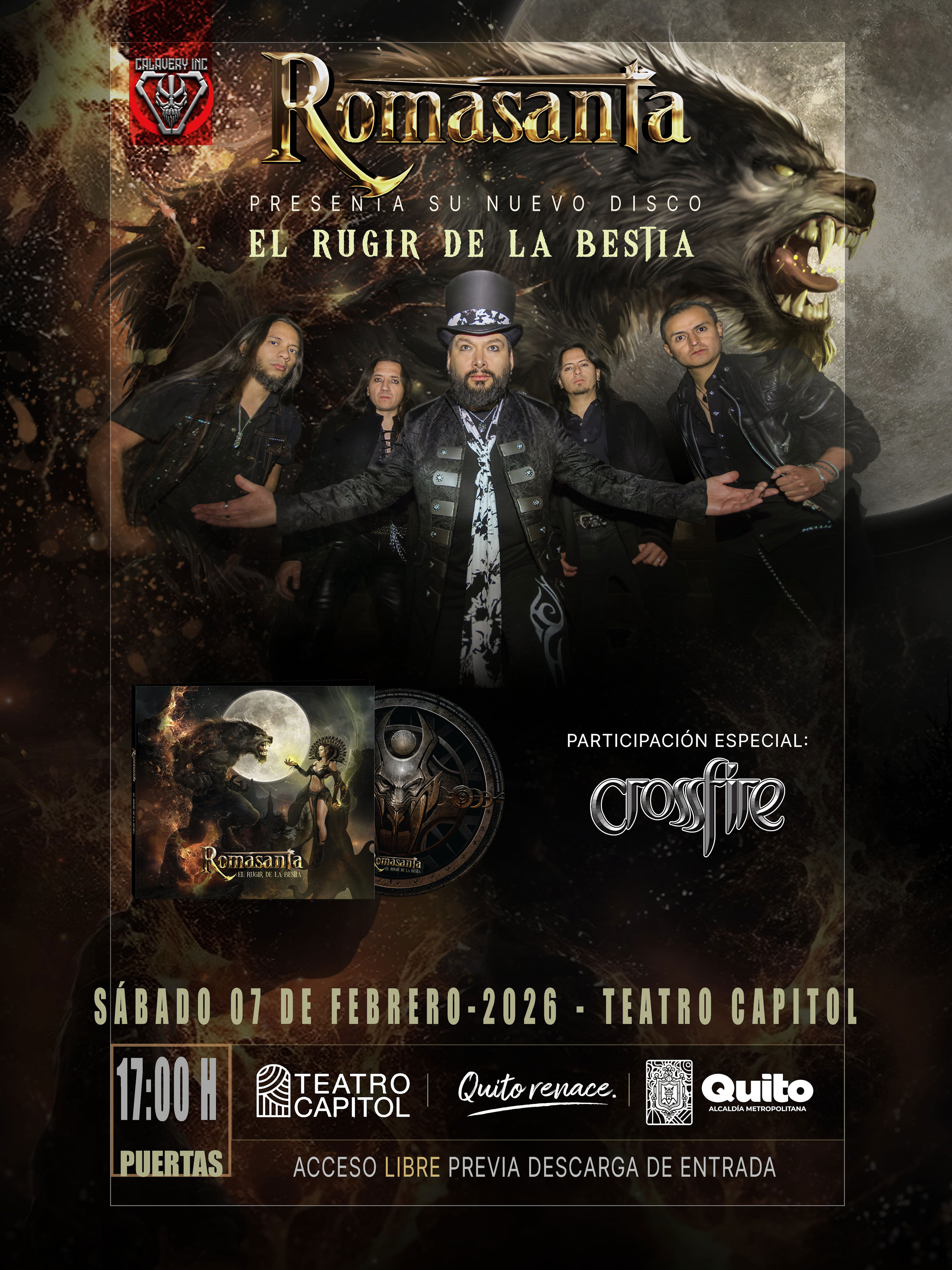 Romasanta presenta su nuevo álbum “El rugir de la bestia” en Quito