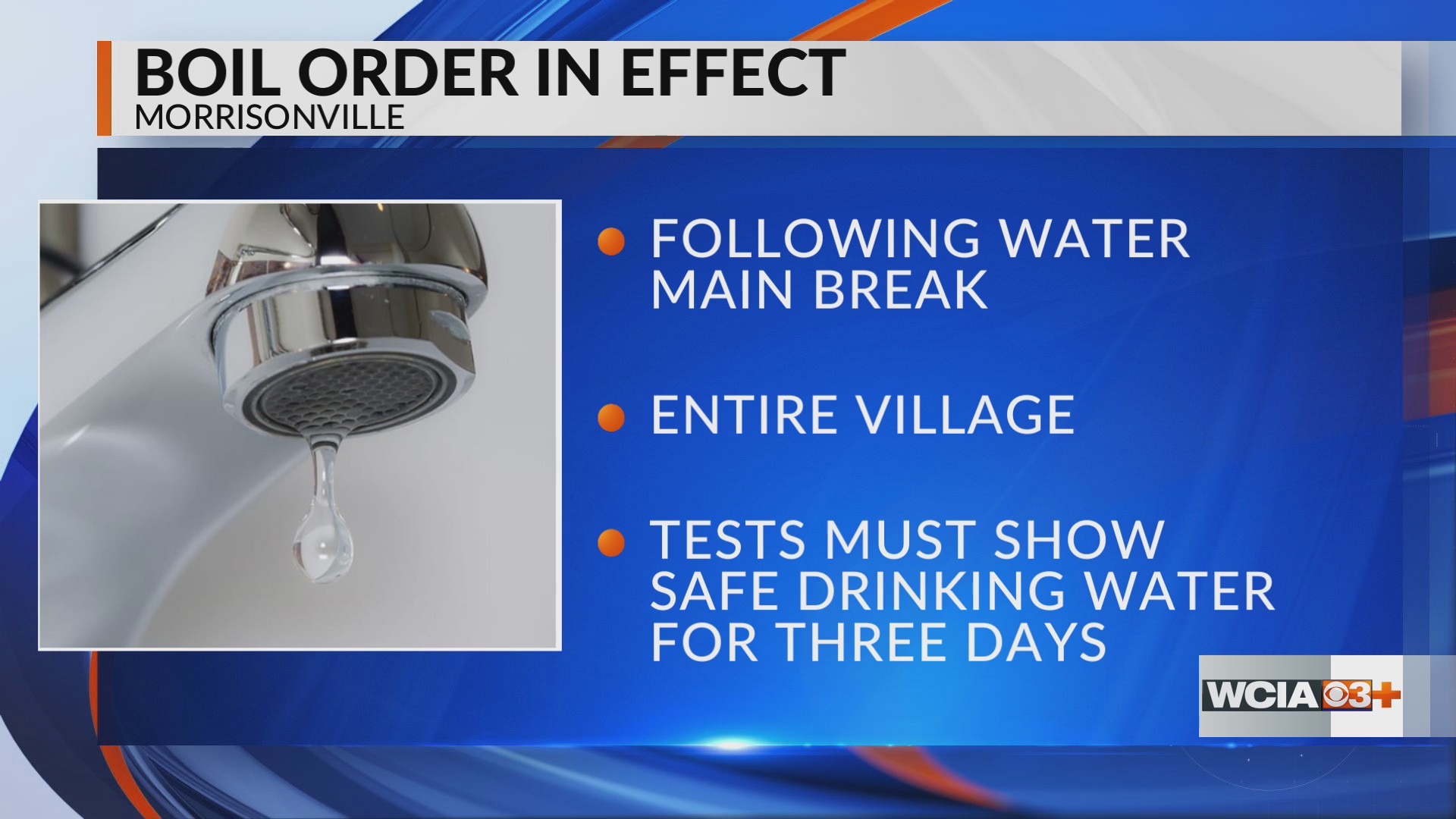 Morrison under boil order after water main break