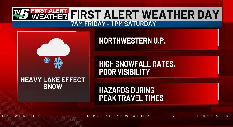 First alert weather day Friday: Heavy lake effect snow to cause travel ...