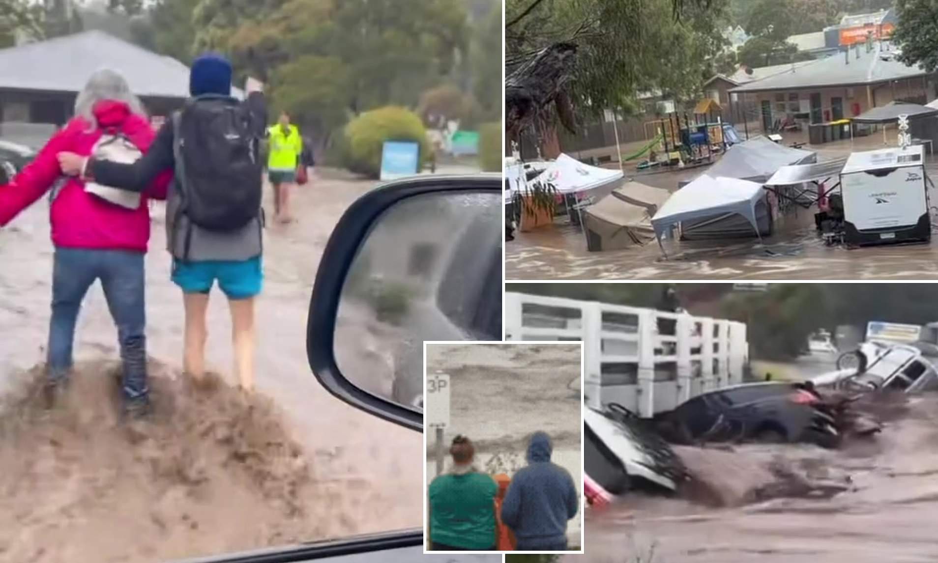 Devastating aftermath of the 'tsunami' floods that hit popular caravan ...