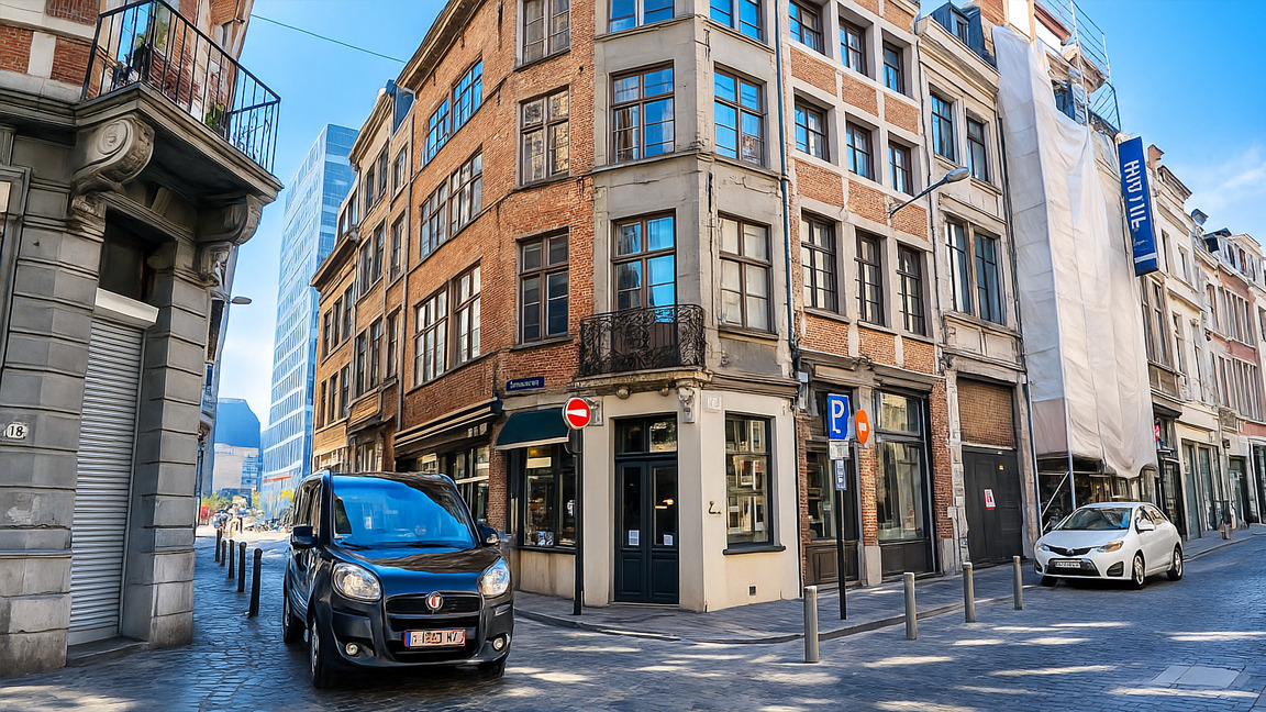 Everyday street life in Liège, Belgium