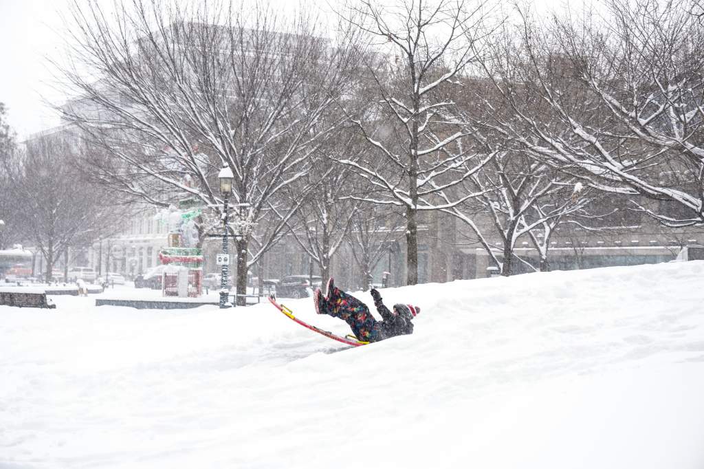 Families flood Toronto’s parks as snowstorm creates four-day winter weekend