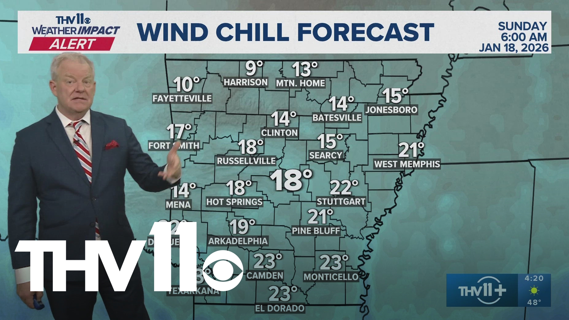 Cold mornings, dangerous wind chills to impact Central Arkansas | What ...
