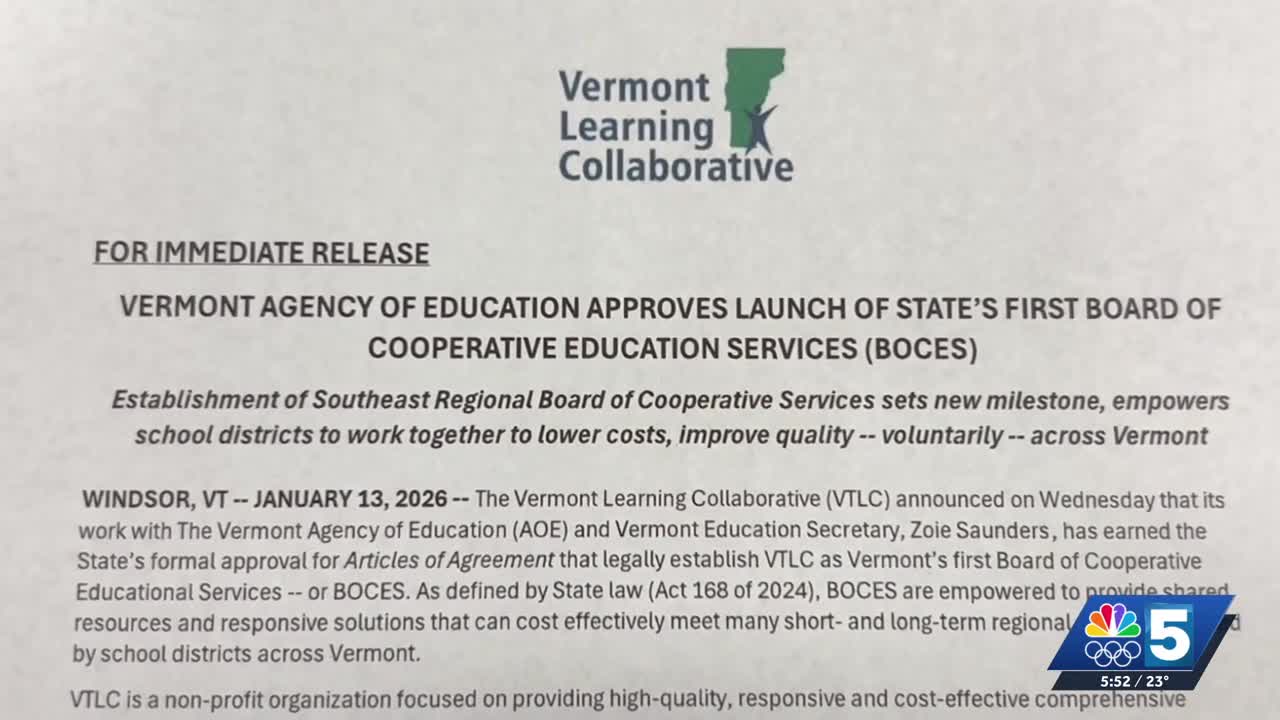 Agency of Education approves Vermont's first BOCES, a resource sharing ...