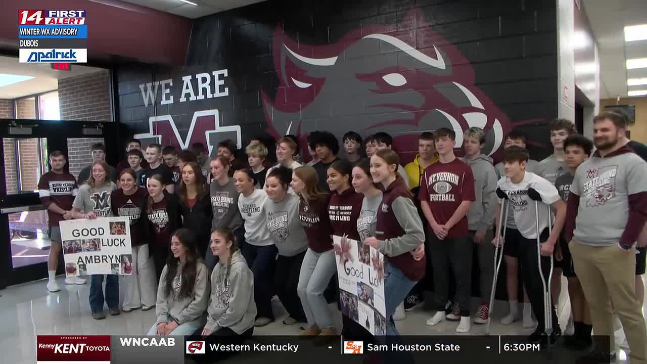 Mount Vernon High School send off wrestling students to State Championships