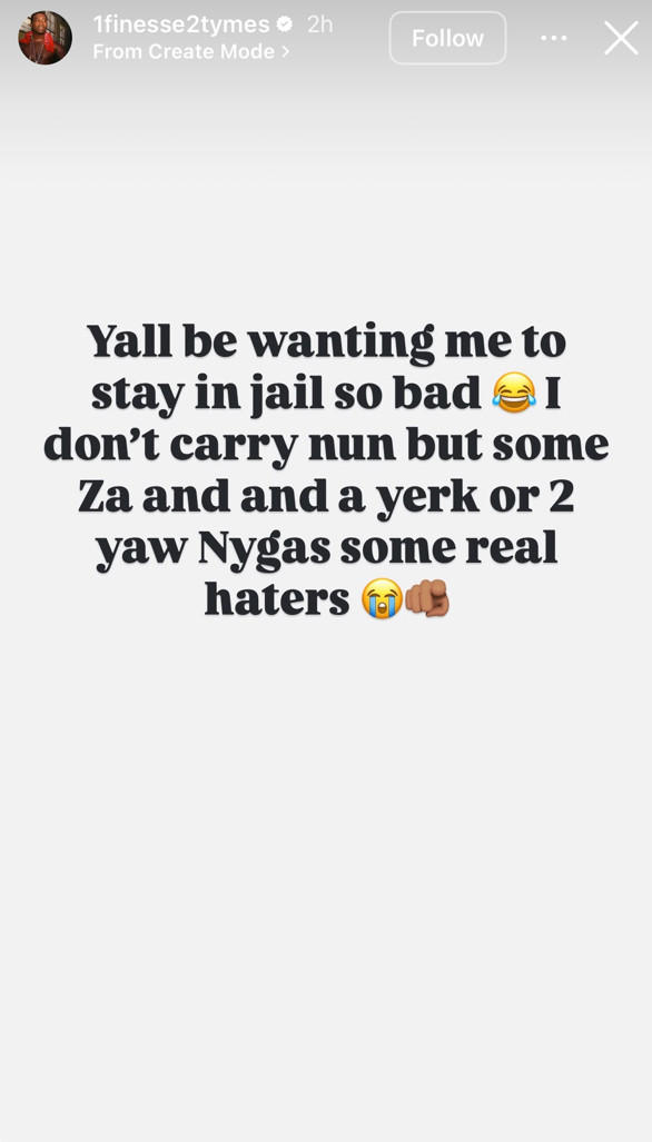 Finesse2Tymes arrested for drug possession, claims MoneyBagg Yo 'put ...