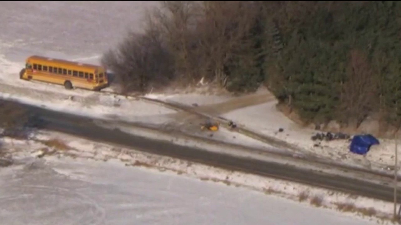 Driver killed after car collides with school bus in Will County