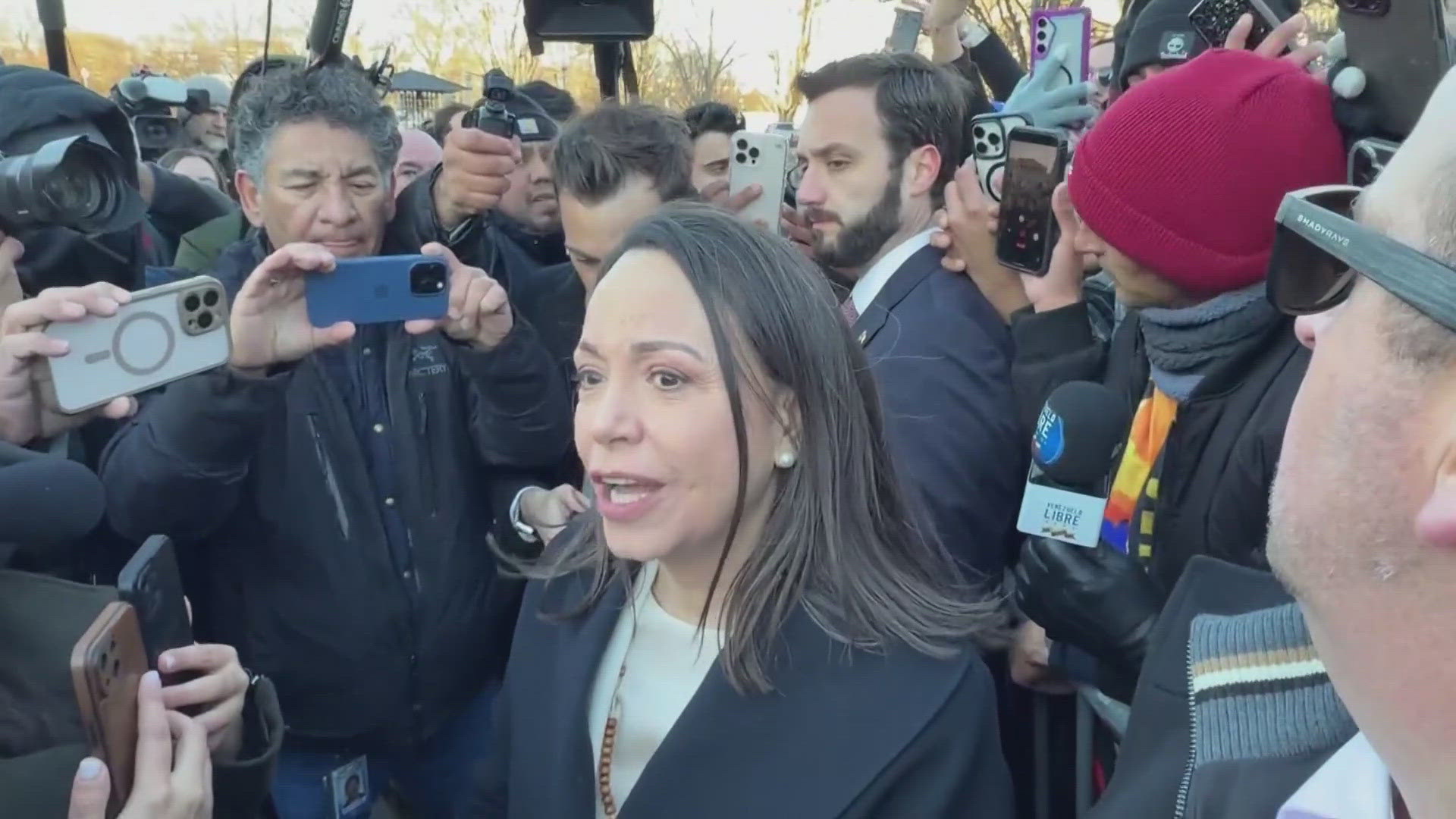 Venezuela's Machado says she presented her Nobel Peace Prize to Trump