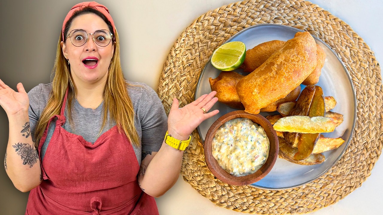 Classic fish and chips with crispy batter and tender fish