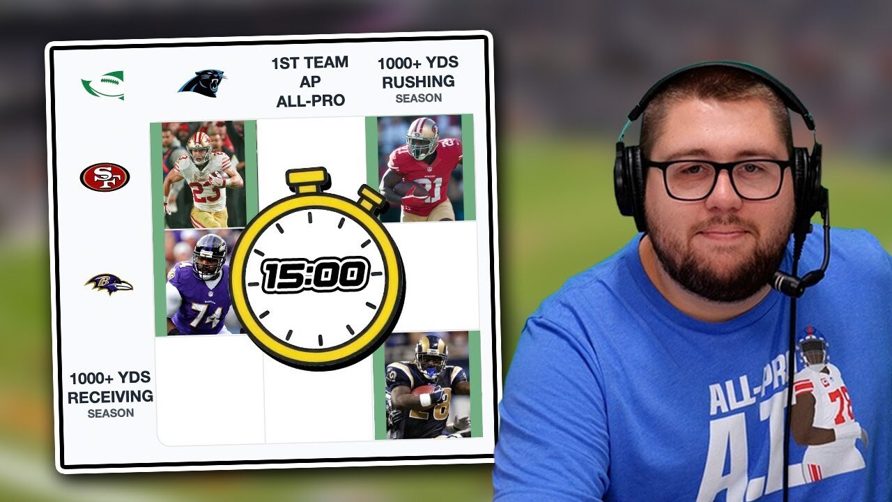 How many grids can we complete in 15 minutes (NFL Immaculate Grids)