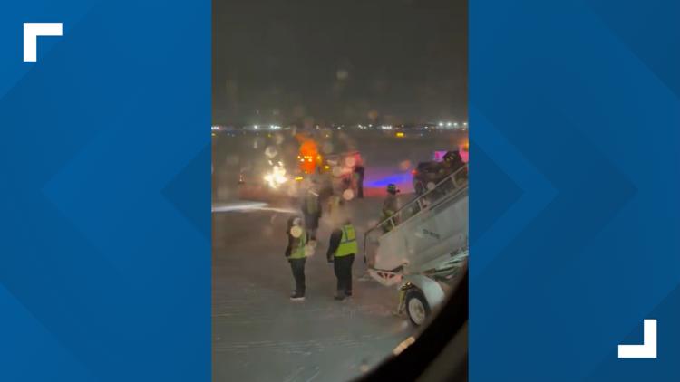 American Airlines flight headed for Charlotte partially goes off taxiway