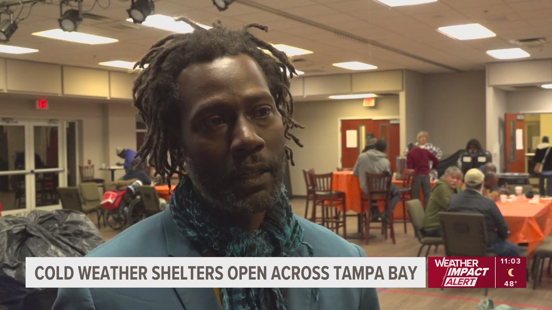 Cold weather shelters open across Tampa Bay