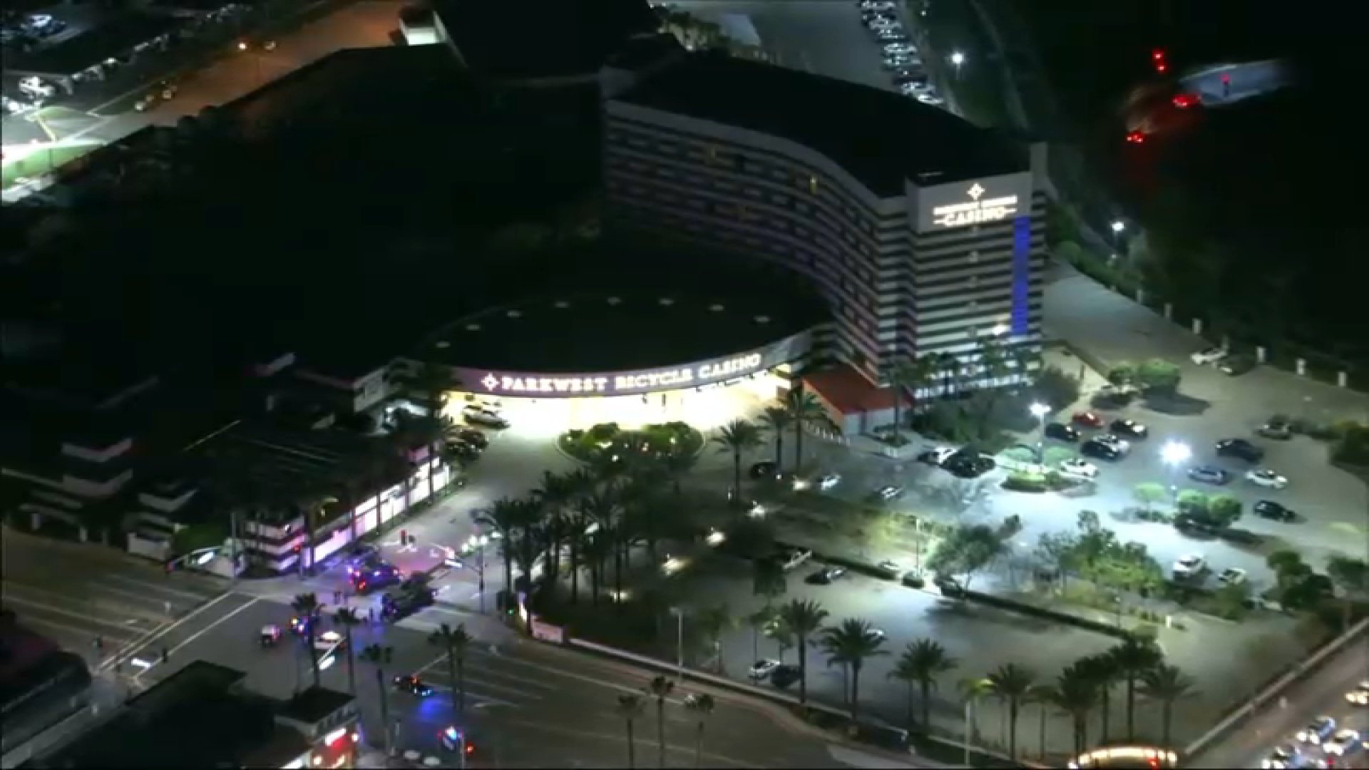 Large police response at Parkwest Bicycle Casino in Bell Gardens