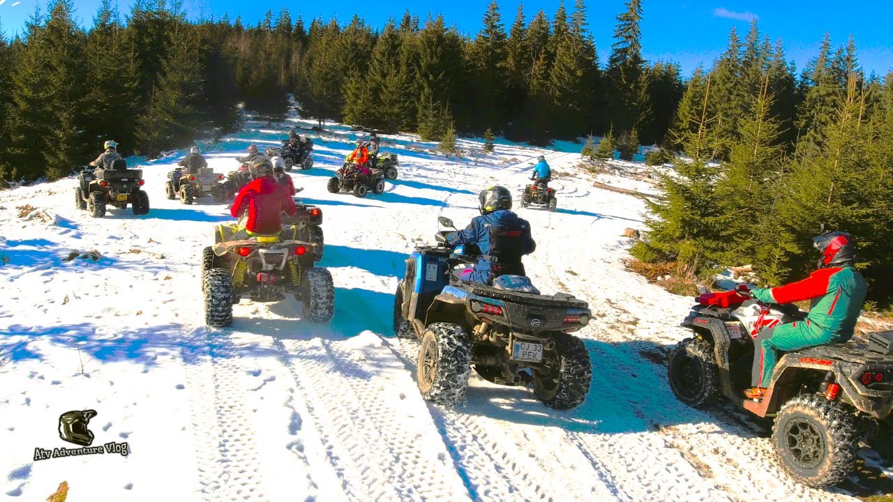 Great winter adventure riding extreme snowy trails