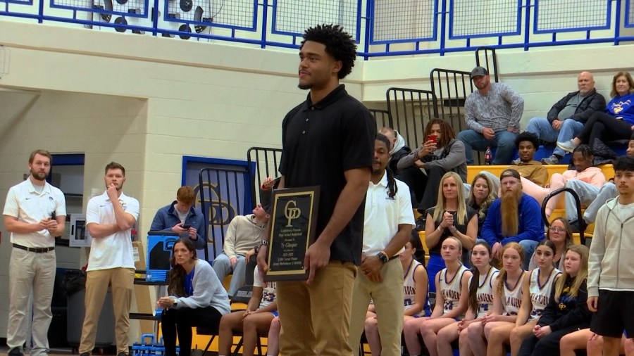 Gatinburg-Pittman boys basketball retires first jersey since the 1960s