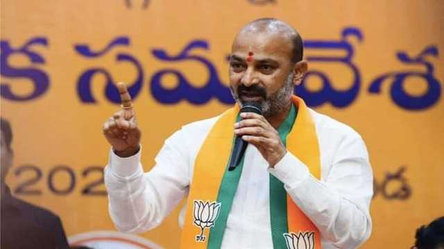 Bandi Sanjay hits out at Congress over temple vandalism in Hyderabad