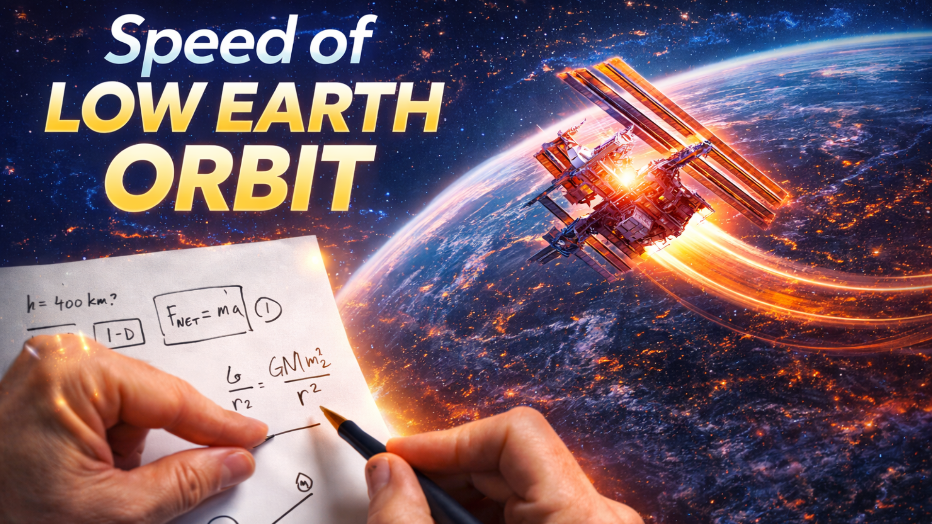 Deriving the speed of a circular orbit around Earth