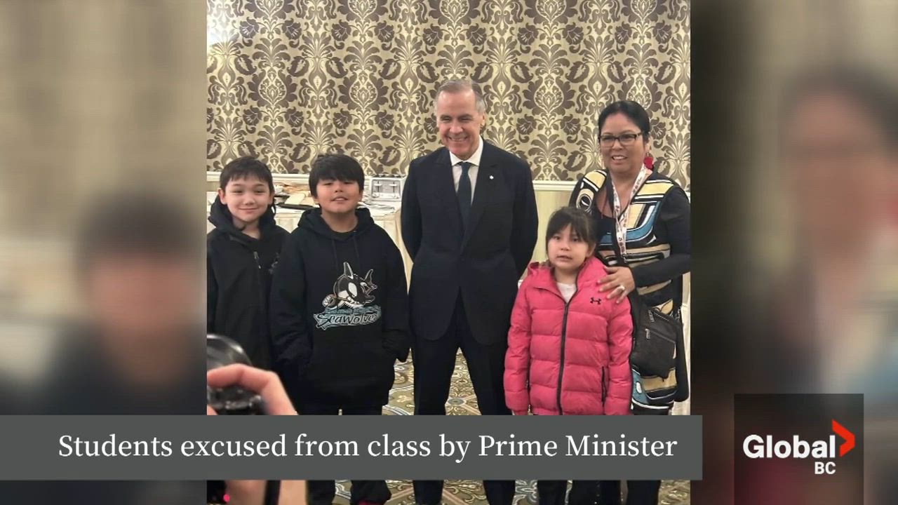 Prime Minister writes note for BC school children