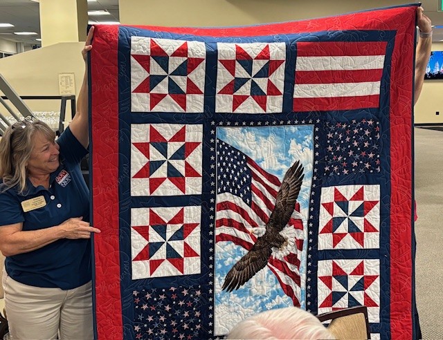 Local veterans presented quilts of valor