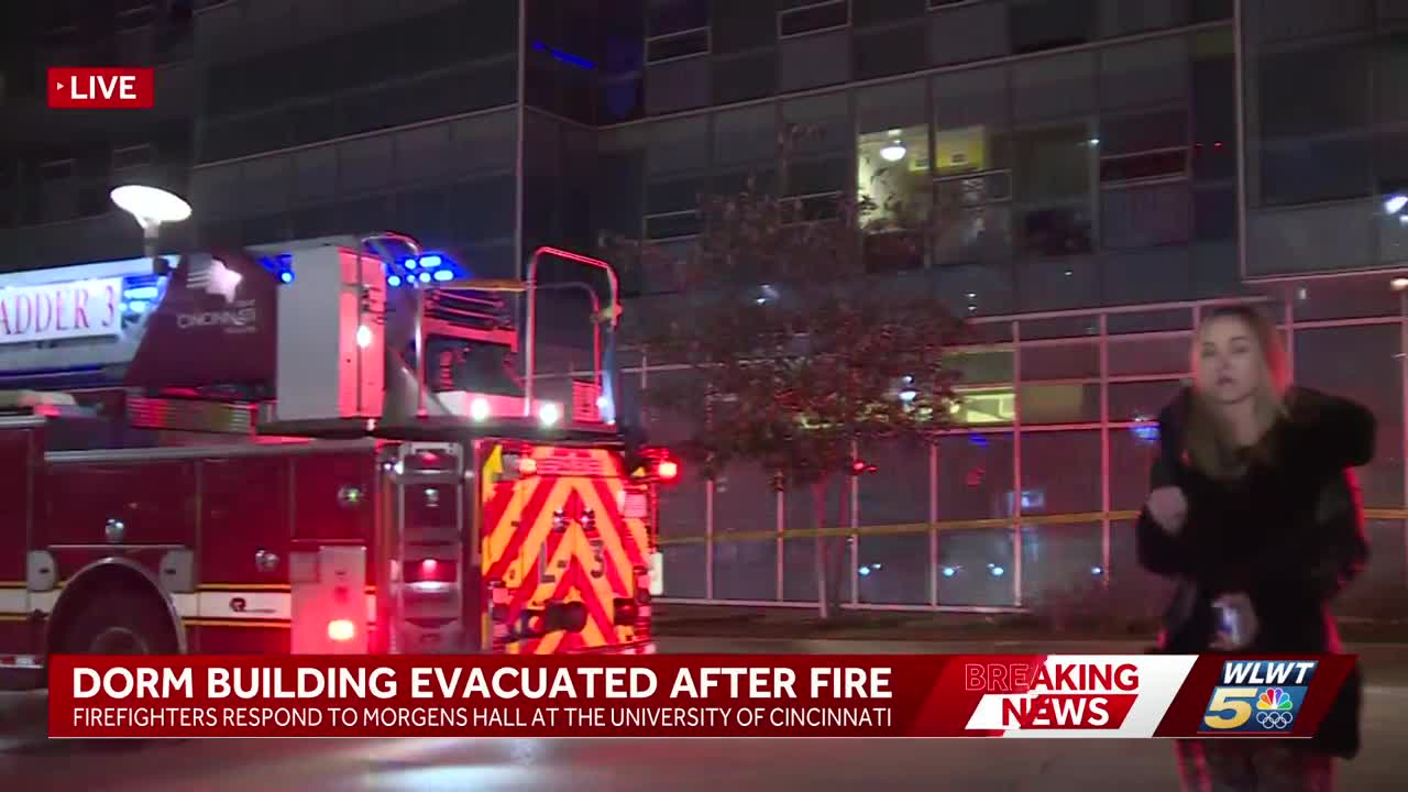 Dorm building evacuated after fire at University of Cincinnati