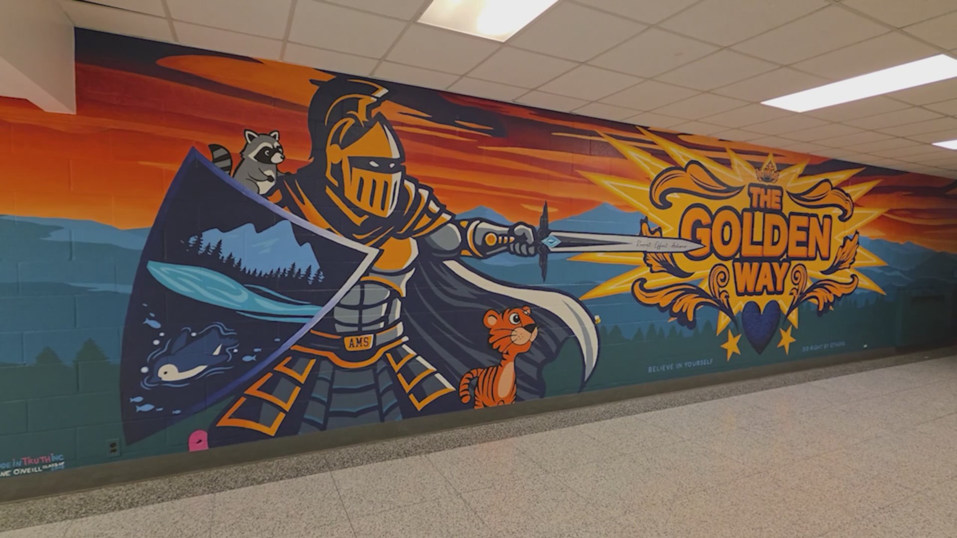 Algonquin Middle School alumni ushers in new mascot with inclusive mural