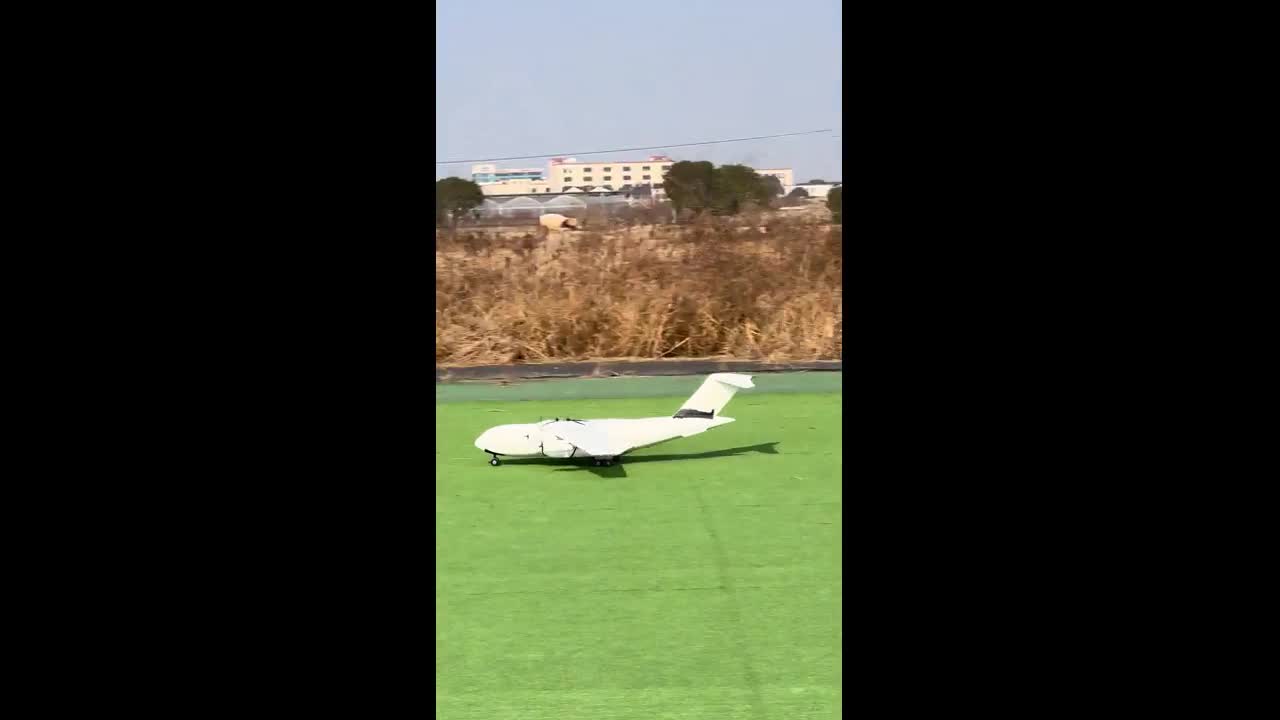 Remote-controlled model airplane crash during takeoff attempt in ...