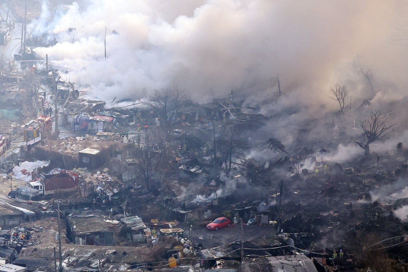 Fire breaks out in Seoul's last-remaining shanty town