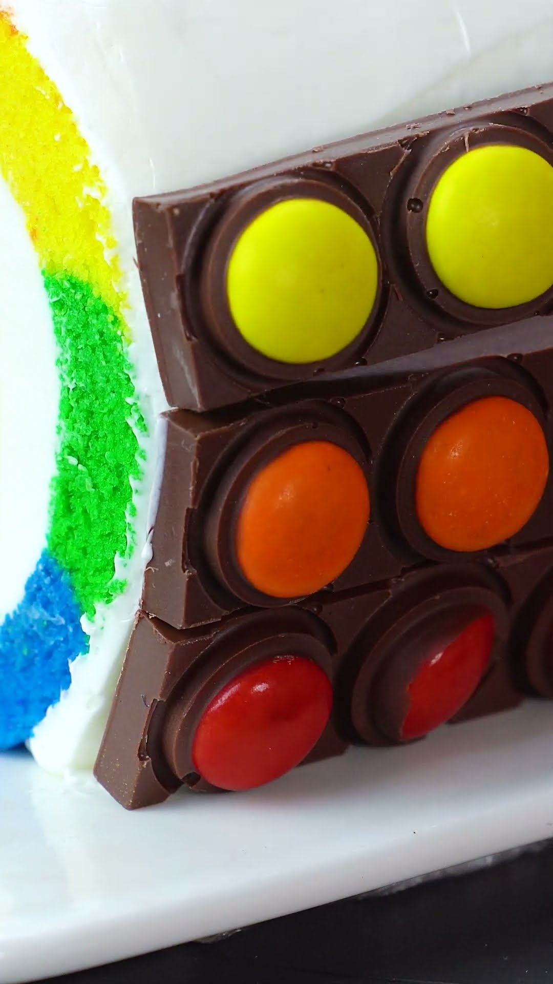 How a rainbow chocolate roll cake is made