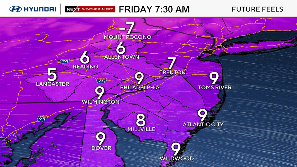 Bitterly cold Friday as Arctic air hits Philadelphia region. Here's the ...