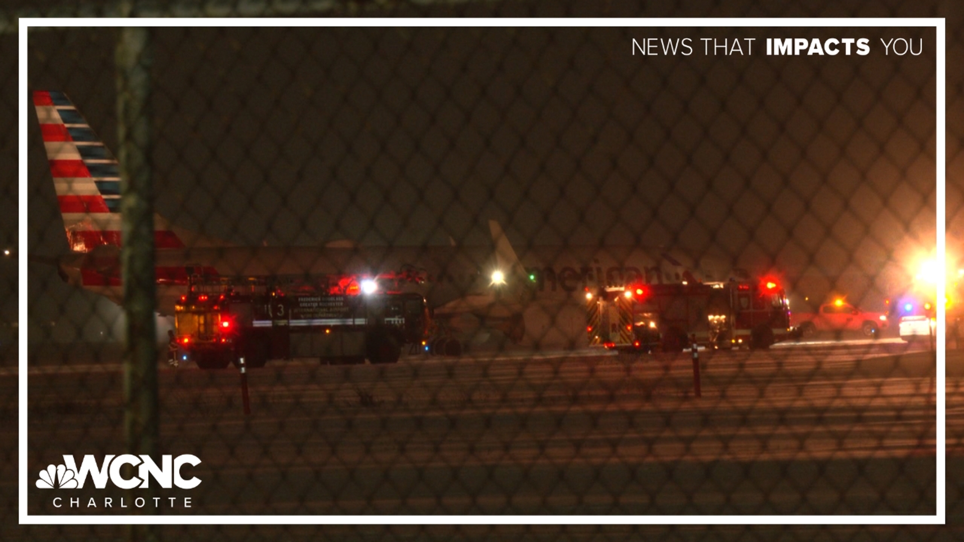 American Airlines flight headed for Charlotte partially goes off taxiway