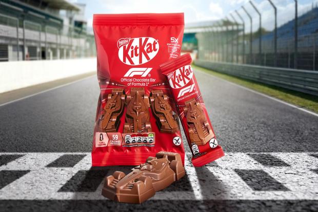 KitKat team in York releases new Formula 1-themed chocolate car