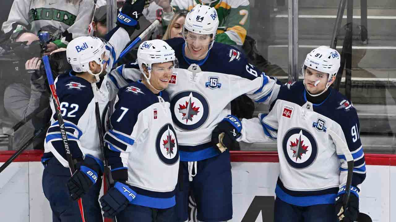 Scheifele has four points as Jets beat Wild for fourth straight win
