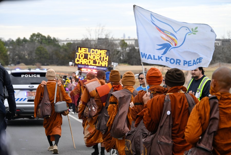 Crowds brave the cold as 'Walk for Peace' passes through Charlotte