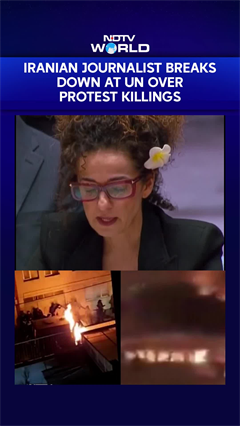 Iranian journalist breaks down at the UN over protest killings