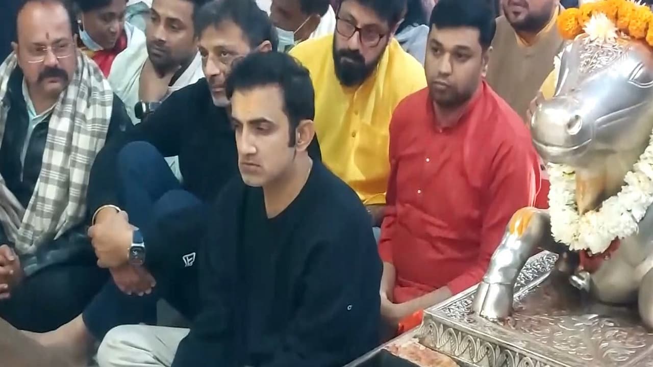 Gautam Gambhir offers prayers at Mahakaleshwar Temple amid ODI series
